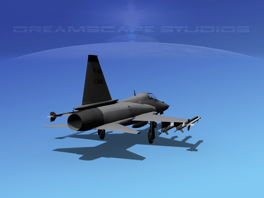 3d model northrop tigershark f-20 fighter