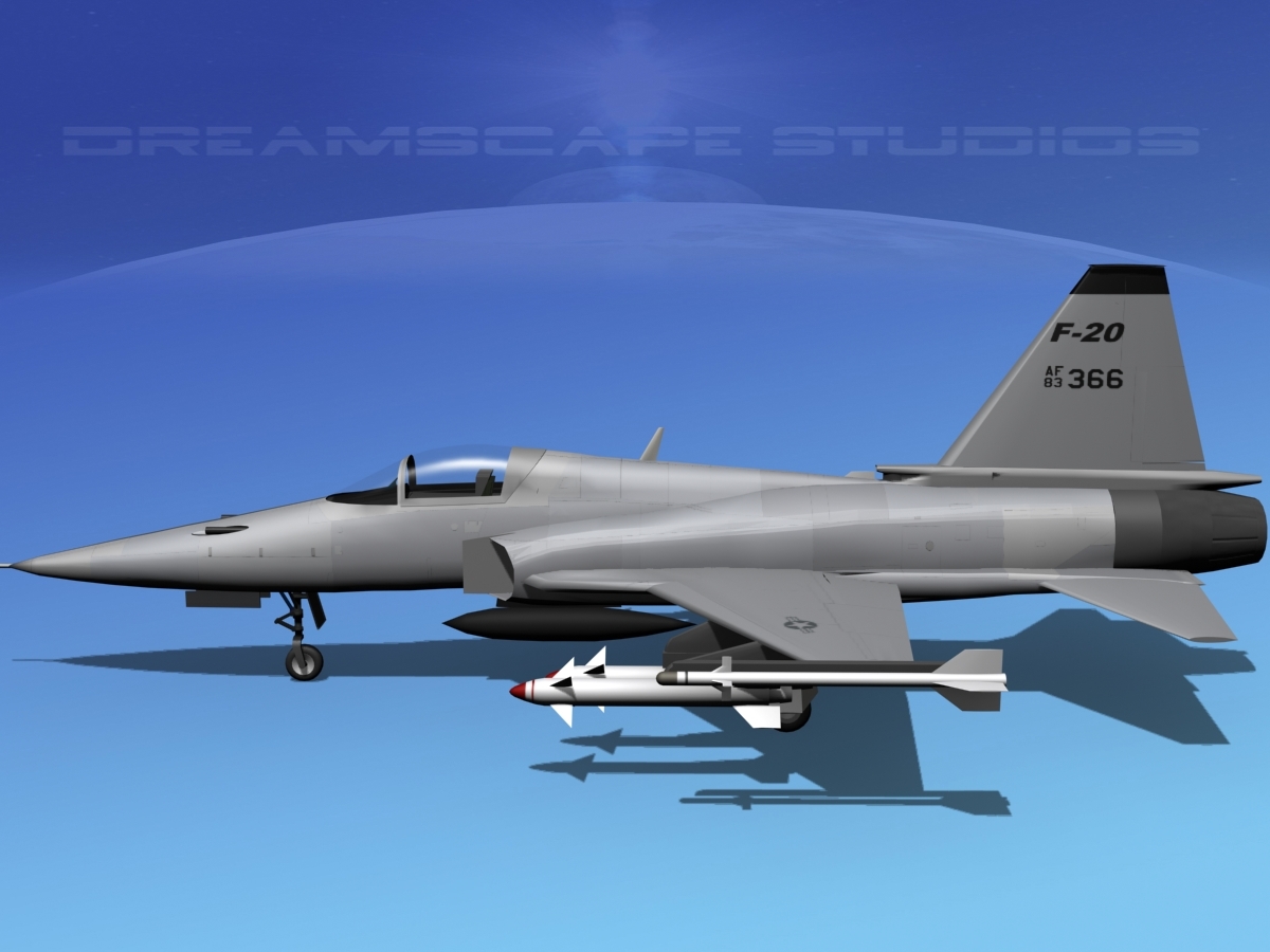 3d model northrop tigershark f-20 fighter