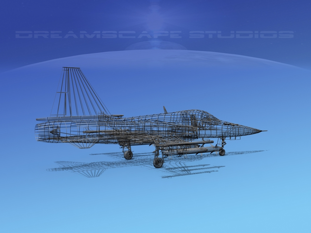 northrop tigershark f-20 fighter 3d model