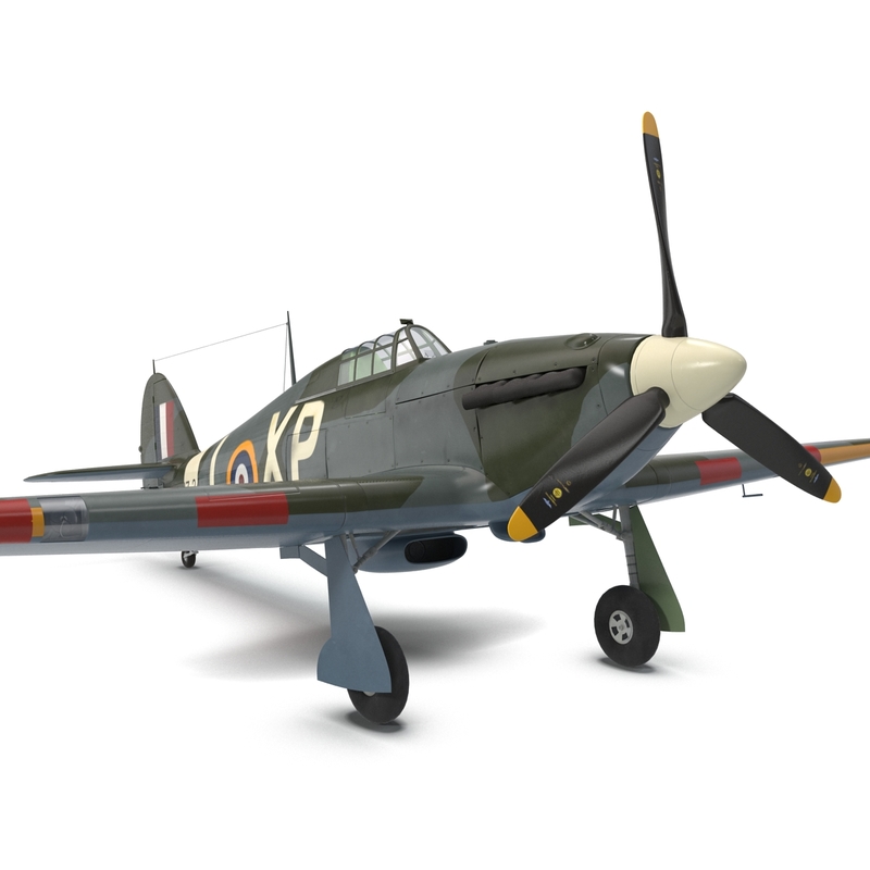 3d max hawker hurricane wwii fighter