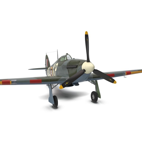 3d max hawker hurricane wwii fighter