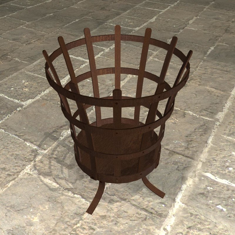 3d medieval brazier model