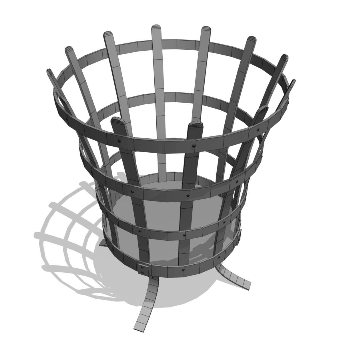 3d medieval brazier model