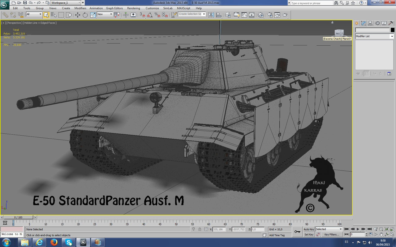 3d standardpanzer e-50 model