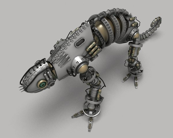 3d model mech lizard