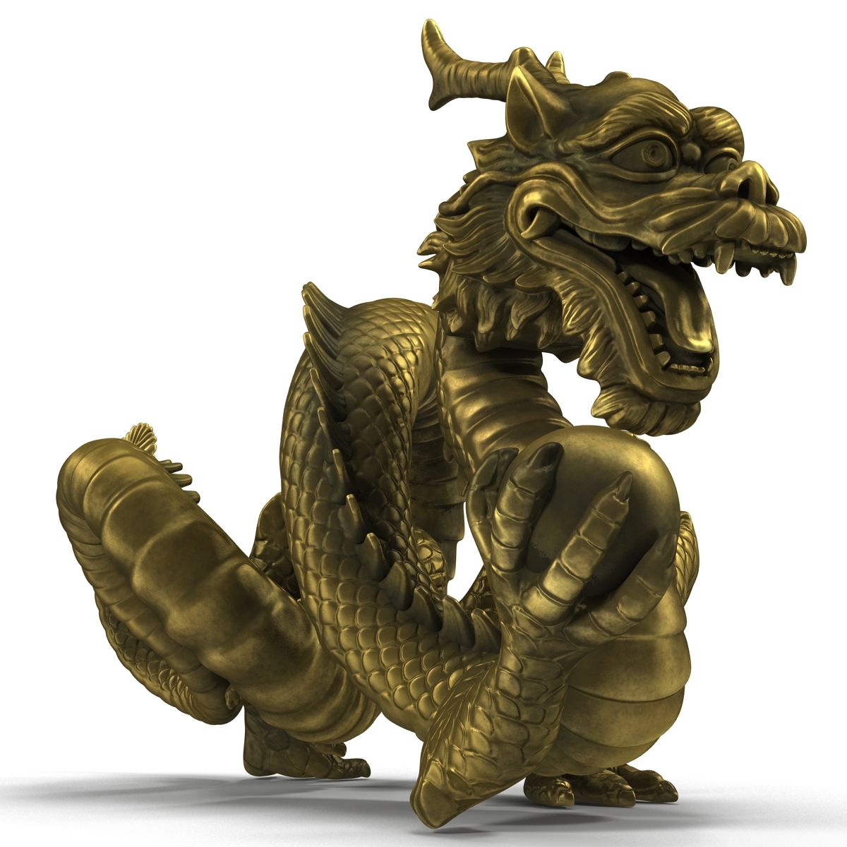 chinese dragon statue 3d c4d