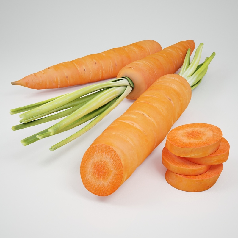 3d model of carrot modeled
