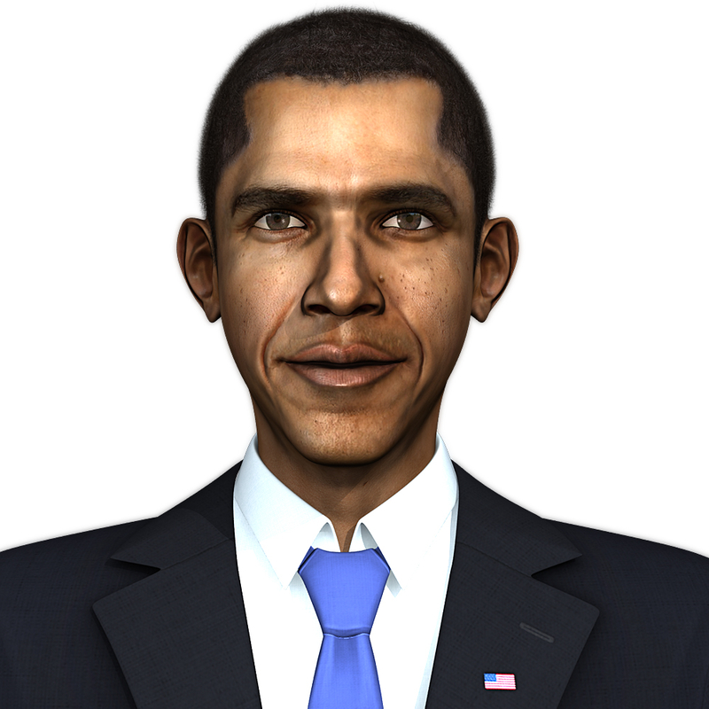 3d model barack obama