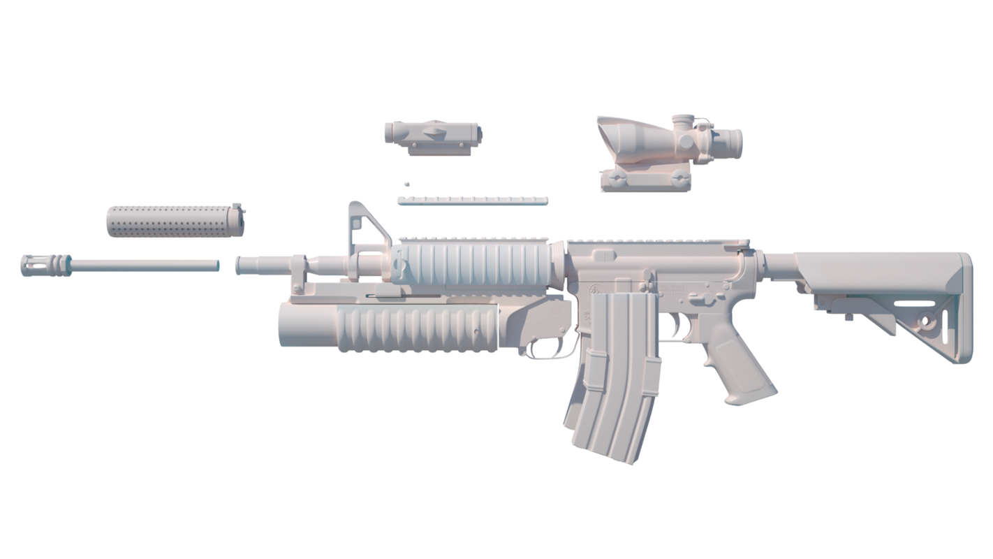 modelo 3d Colt M4A1 modded - TurboSquid 916006