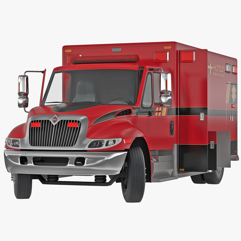 3d international durastar ambulance 2 model