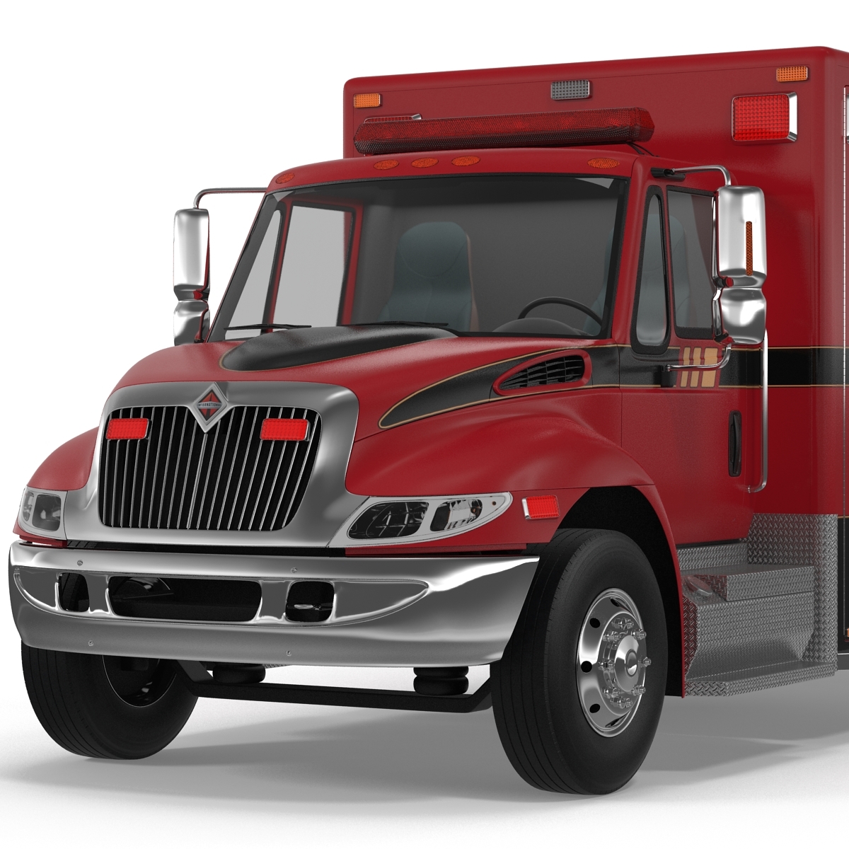 3d international durastar ambulance 2 model