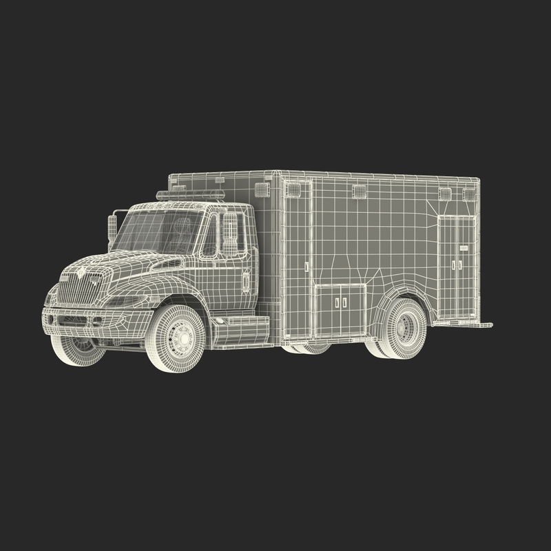 3d international durastar ambulance 2 model