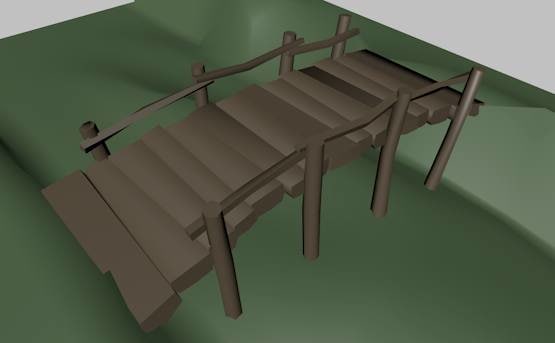 3d covered bridge model