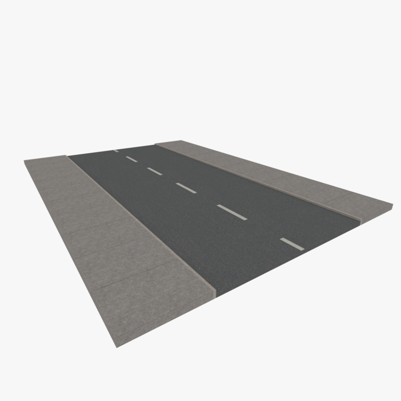 3d modular set road tiles