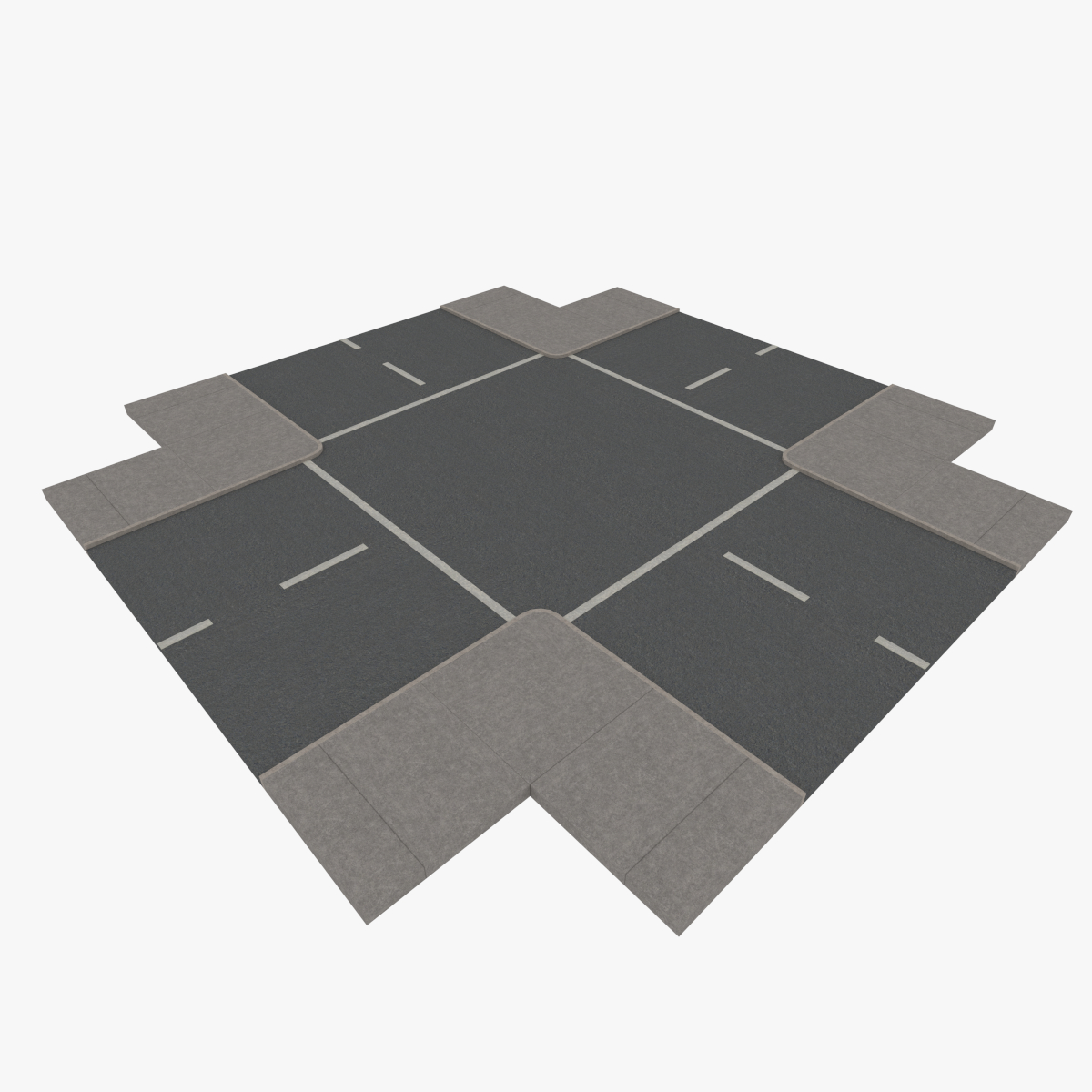 3d modular set road tiles