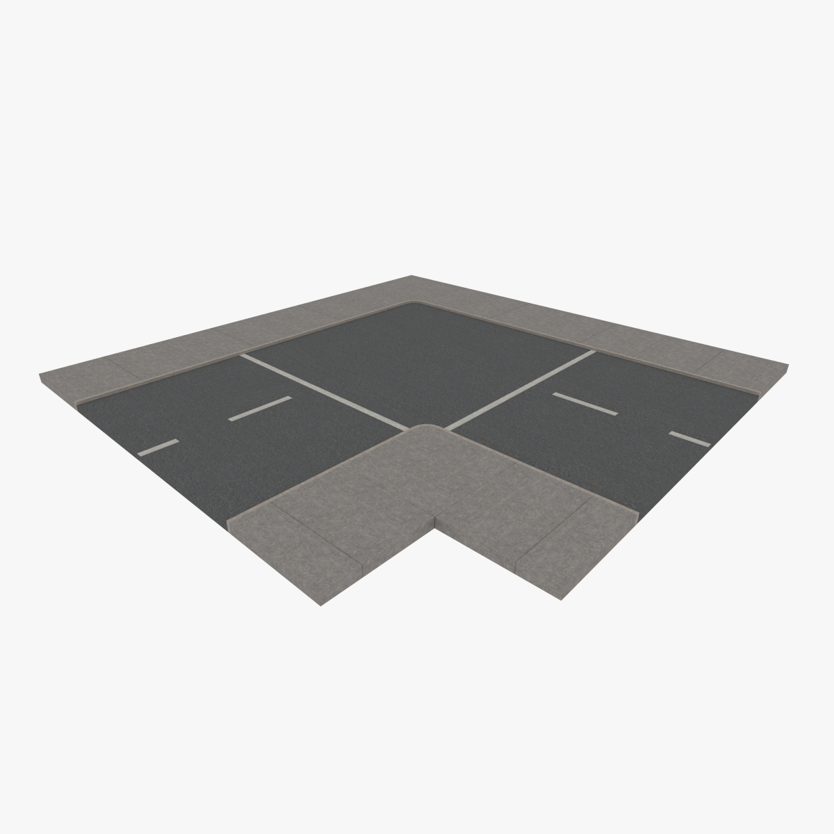 3d modular set road tiles