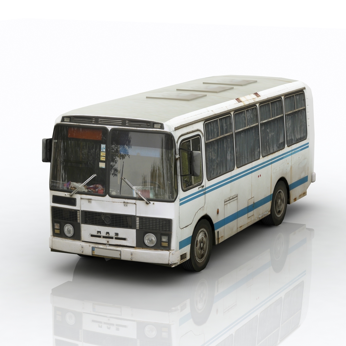russian paz 3205 bus 3d 3ds
