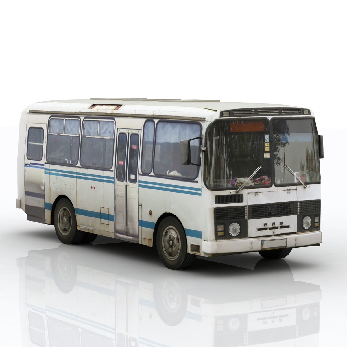 russian paz 3205 bus 3d 3ds