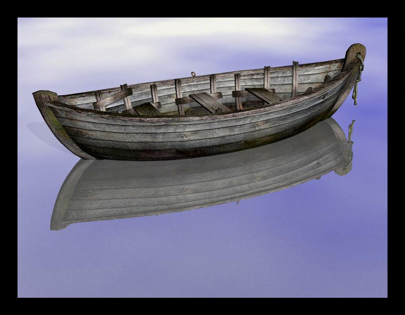 obj old fantasy boat