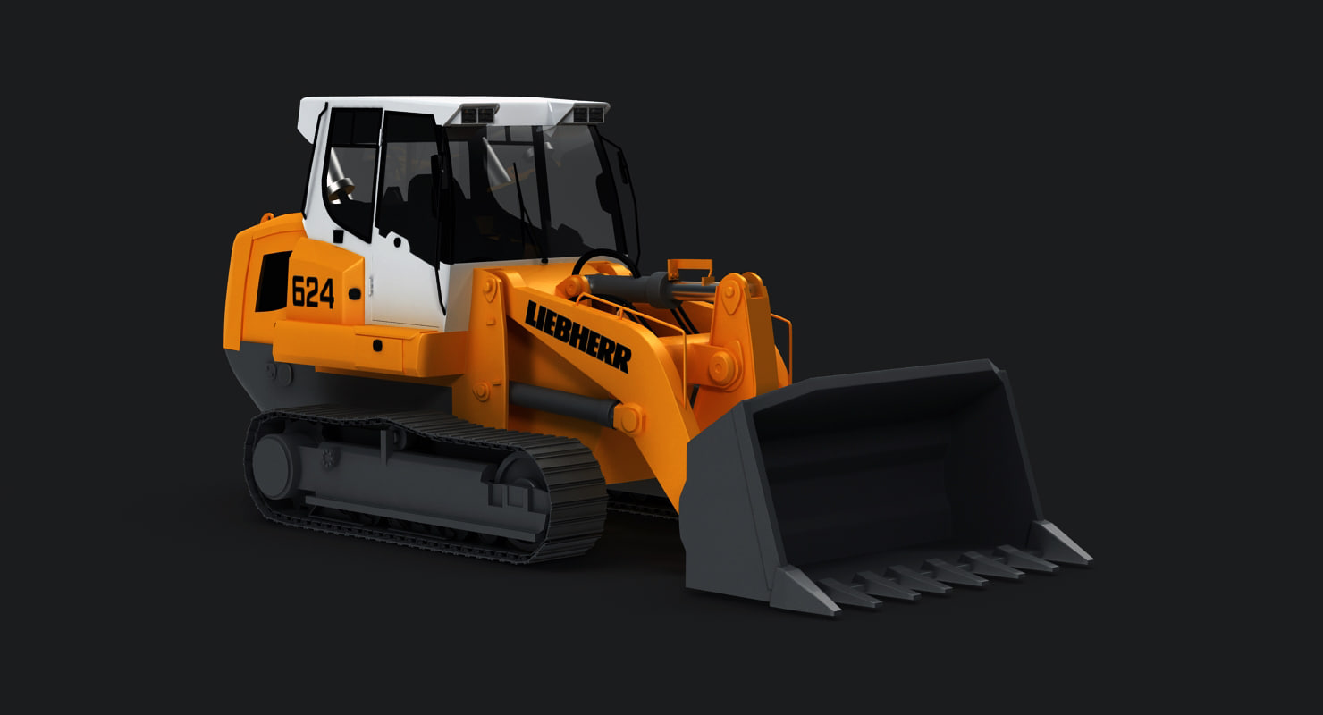 crawler loader 3d model