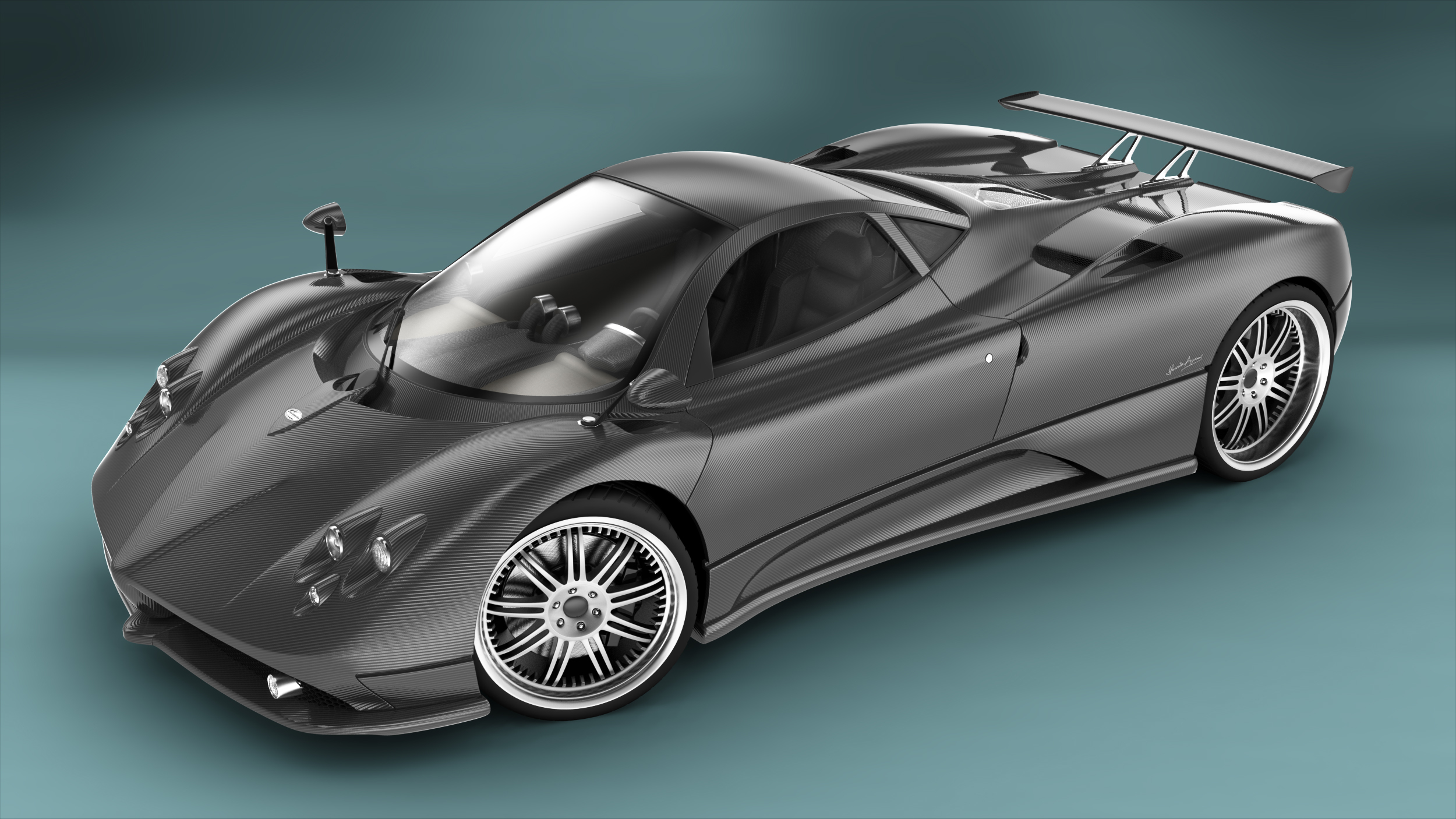 3d model of pagani zonda