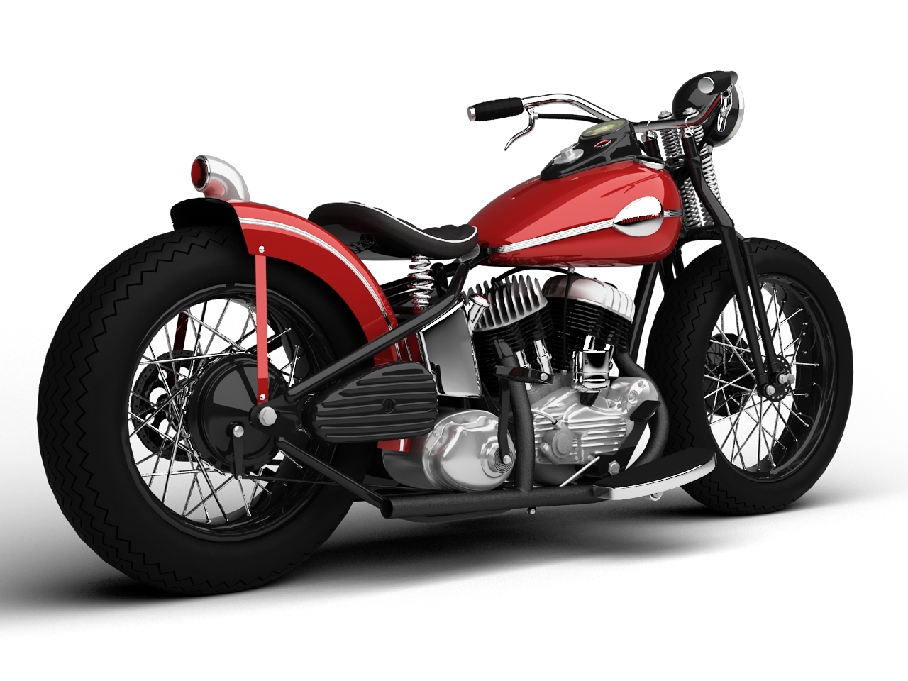 dxf harley-davidson wla bobber 1945
