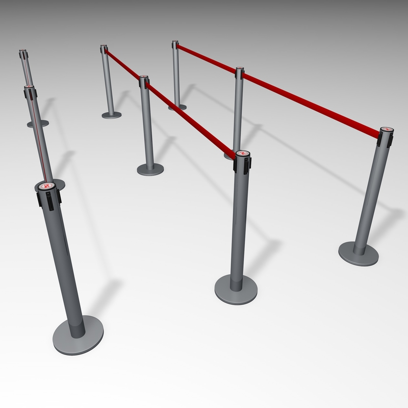 barrier pole 3d c4d