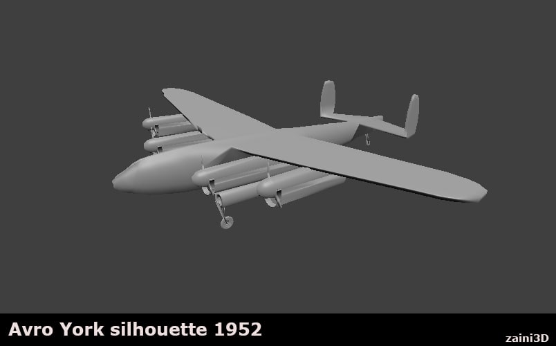 avro york aircraft 1952 3d 3ds