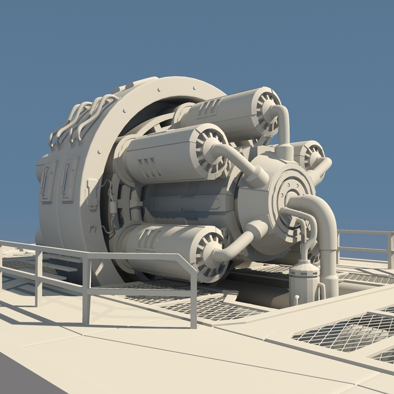 3dsmax futuristic reactor 2