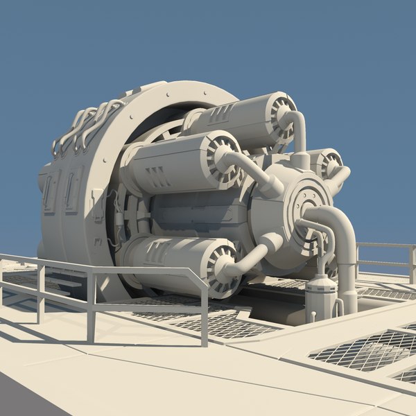 3dsmax futuristic reactor 2