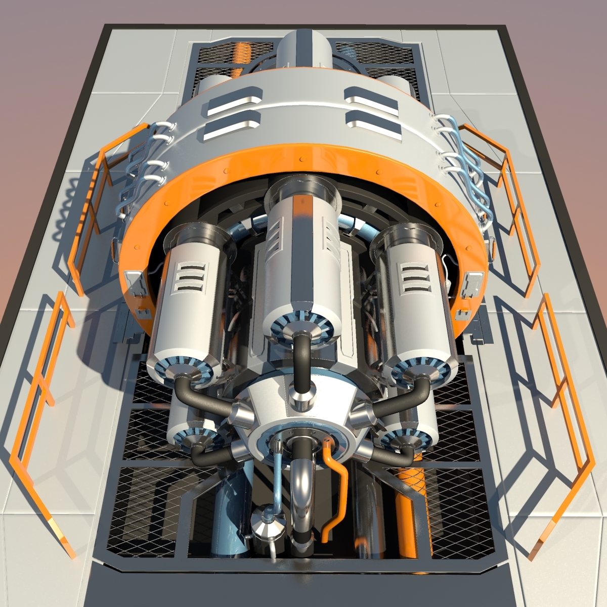 3dsmax futuristic reactor 2