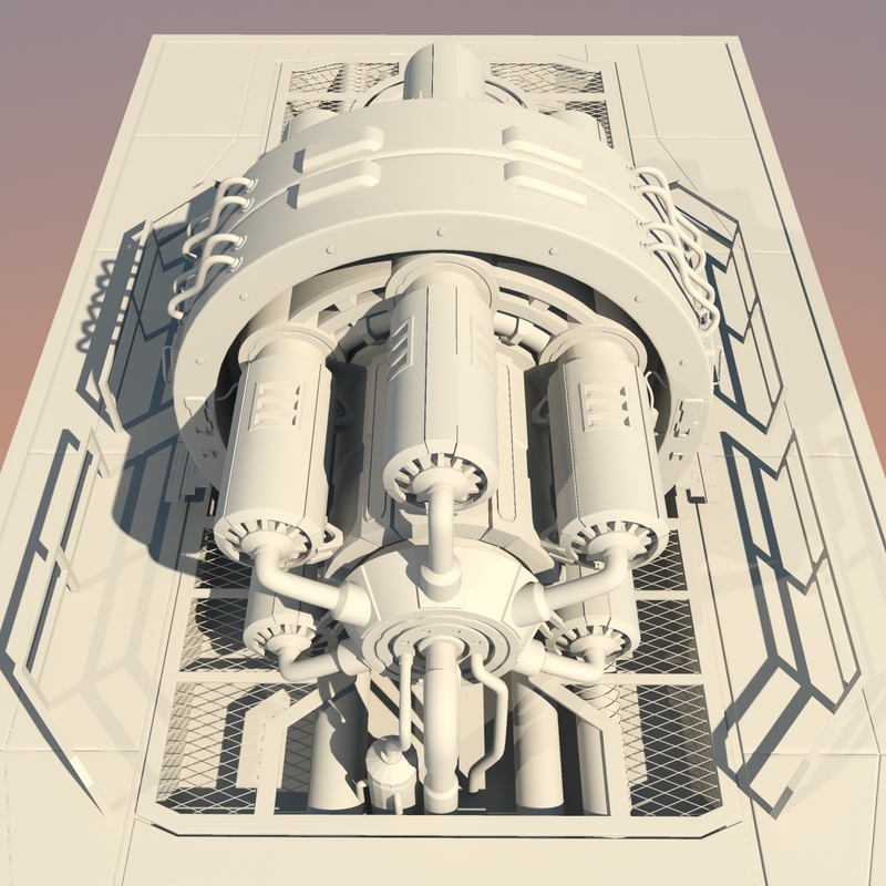 3dsmax futuristic reactor 2