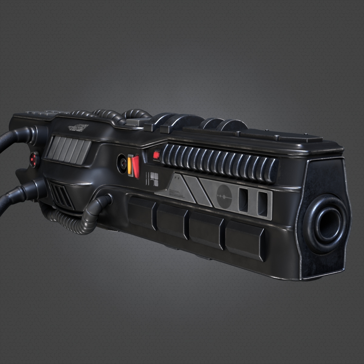 3d sci-fi weapon