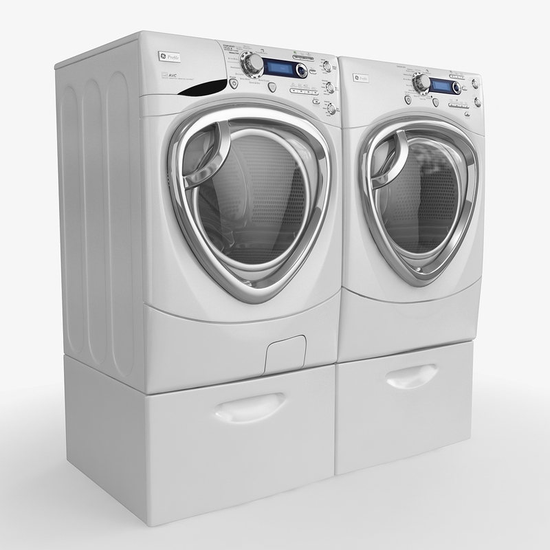 3d model washer dryer