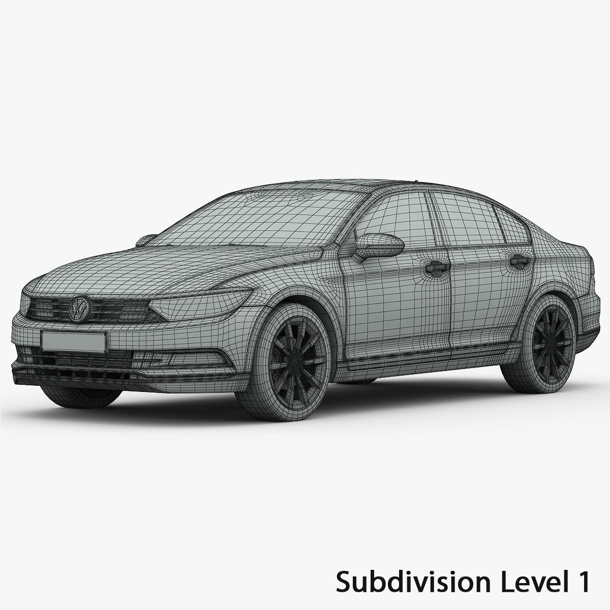 volkswagen passat sedan 3d model