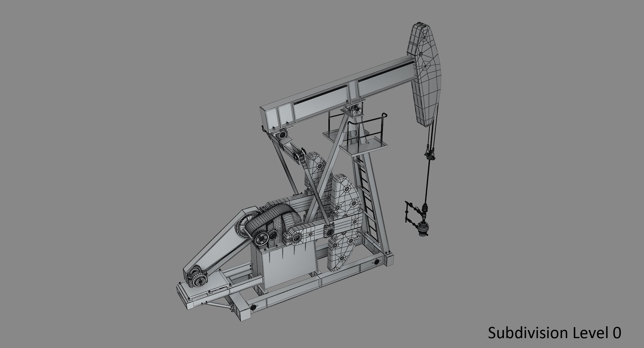 beam pumping unit 3d model
