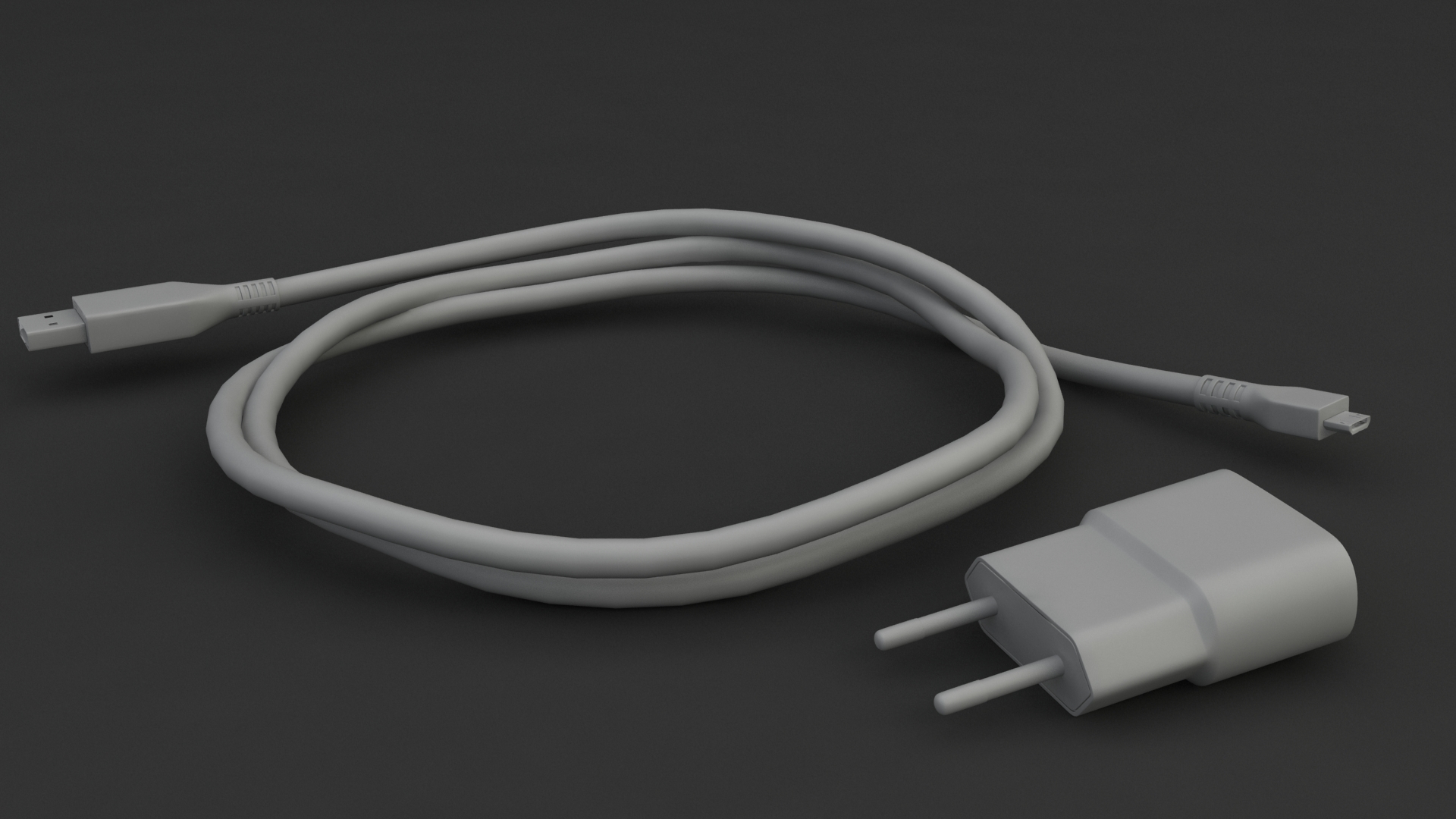 generic usb charger 3d model