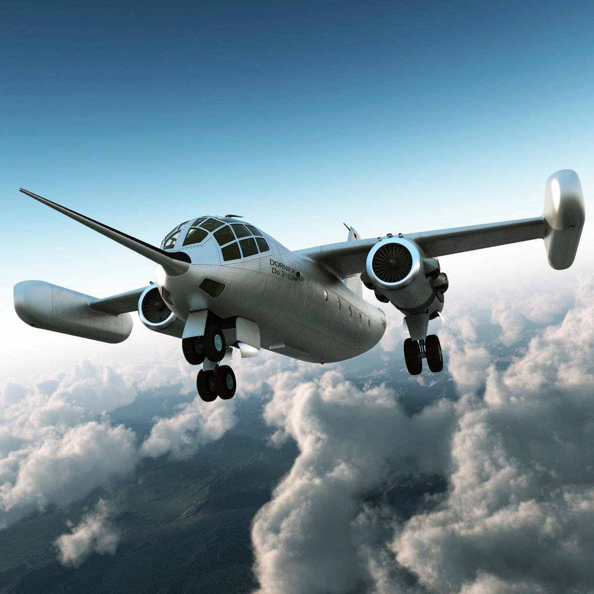 jet transport dornier 31 3d max