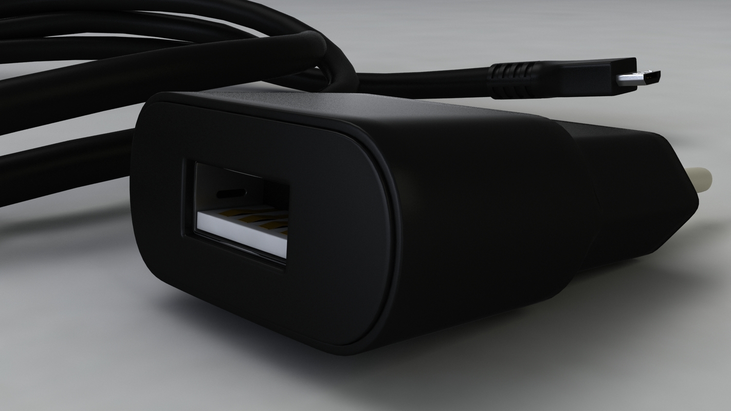 generic usb charger 3d model