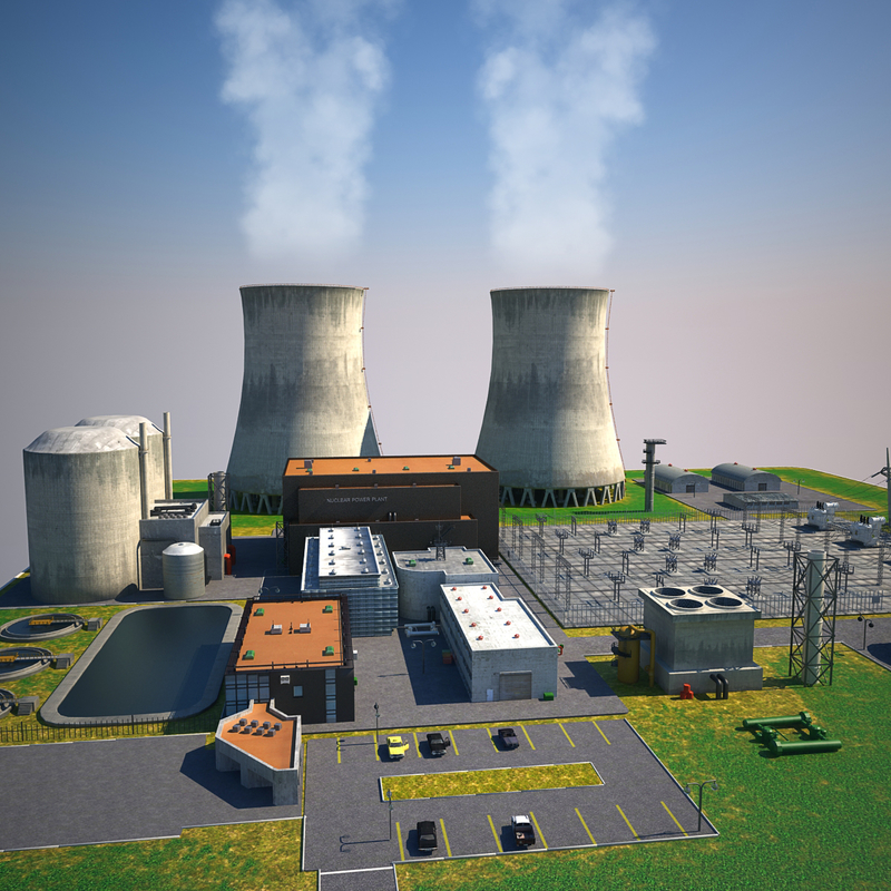 modèle 3D de Centrale nucléaire - TurboSquid 917438