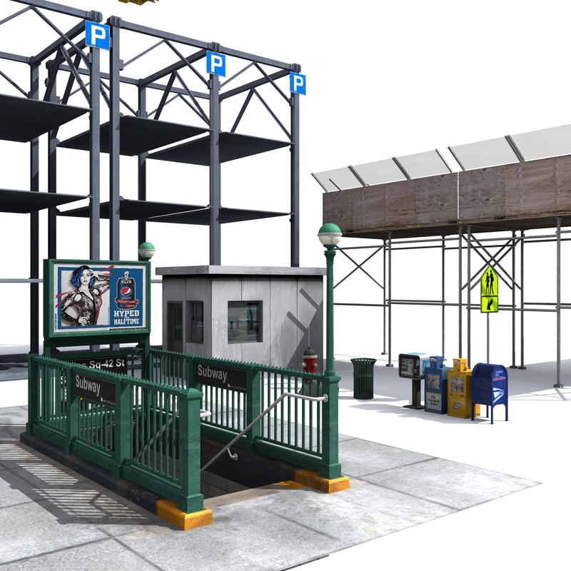 newyork street elements 2 3d model