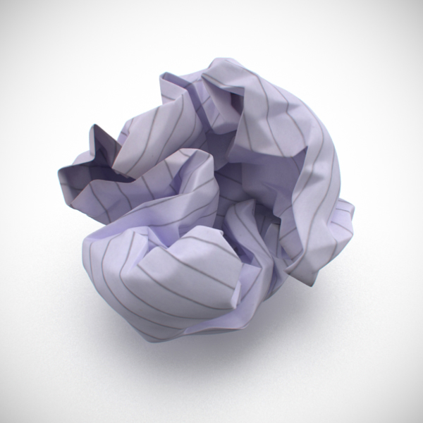 Crumpled Paper 3D Models for Download | TurboSquid