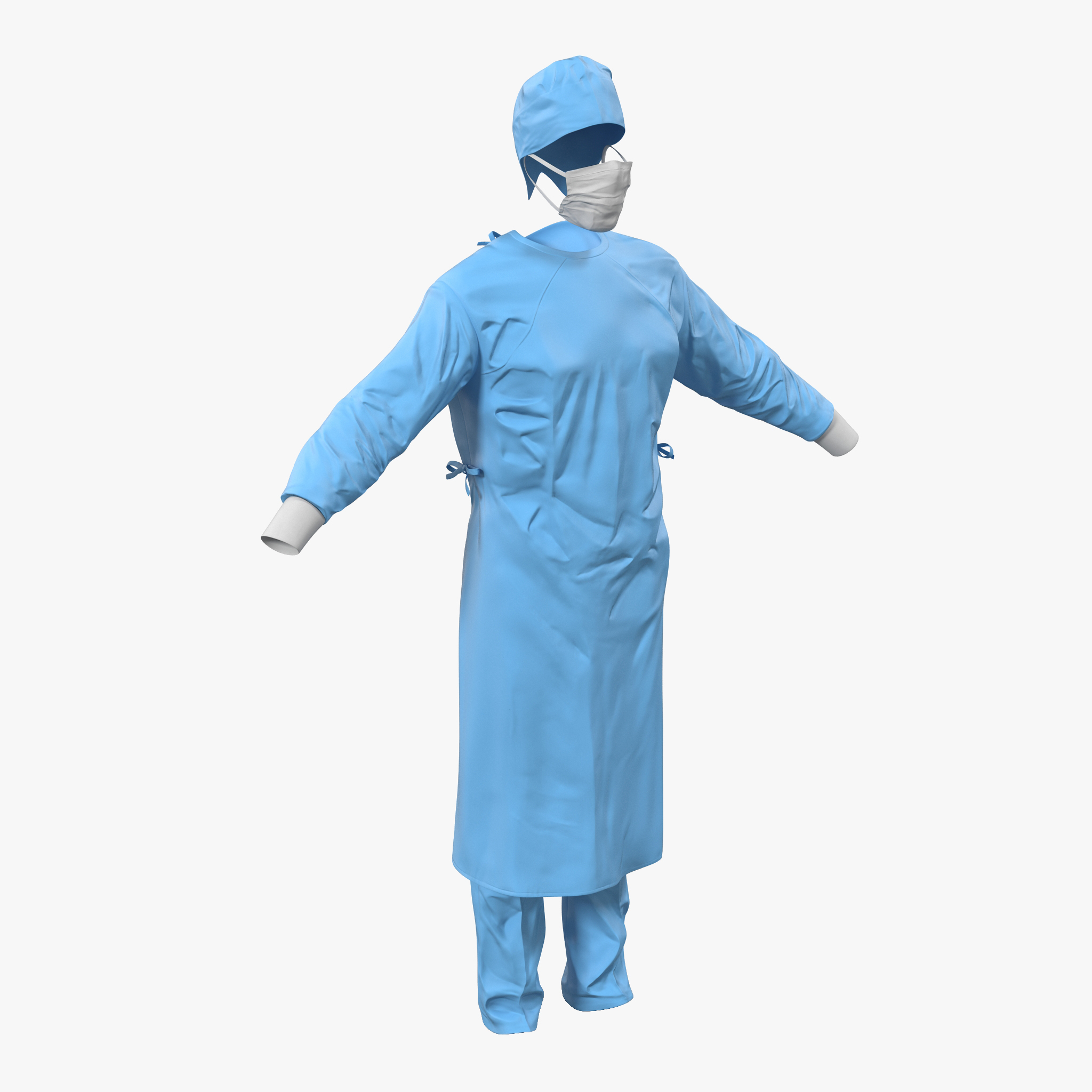 3d model surgeon dress 10 modeled