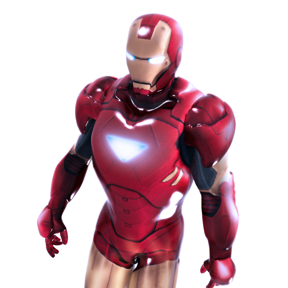 3ds max rigged iron man