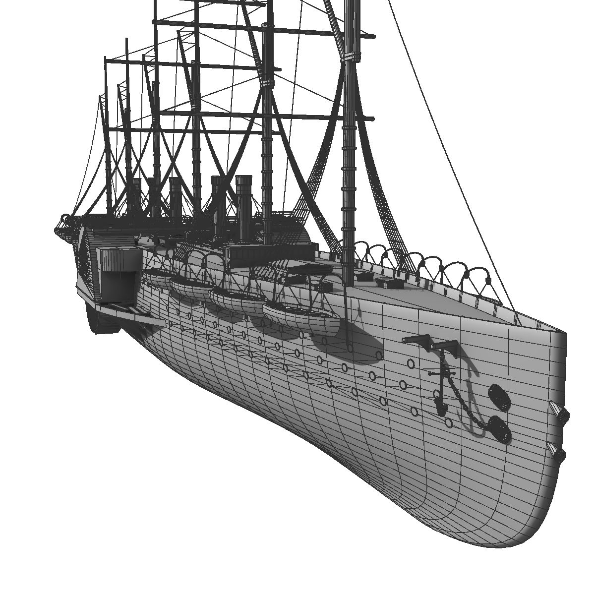 3d model great eastern ship