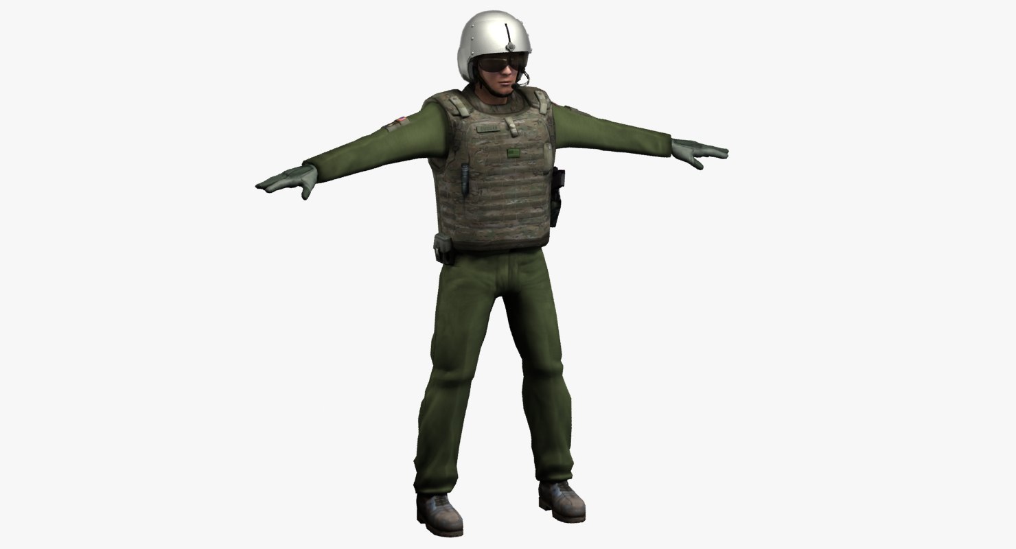 helicopter pilot 3d max