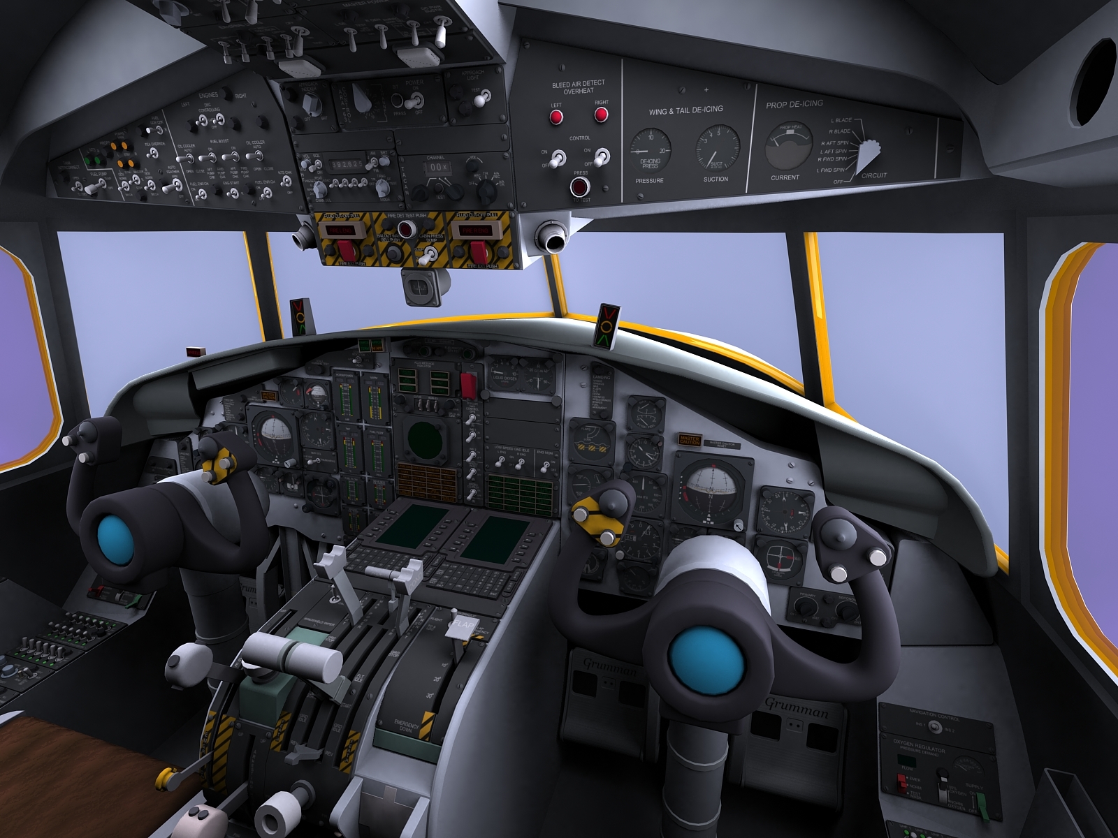3d model e-2c hawkeye cockpit e-2
