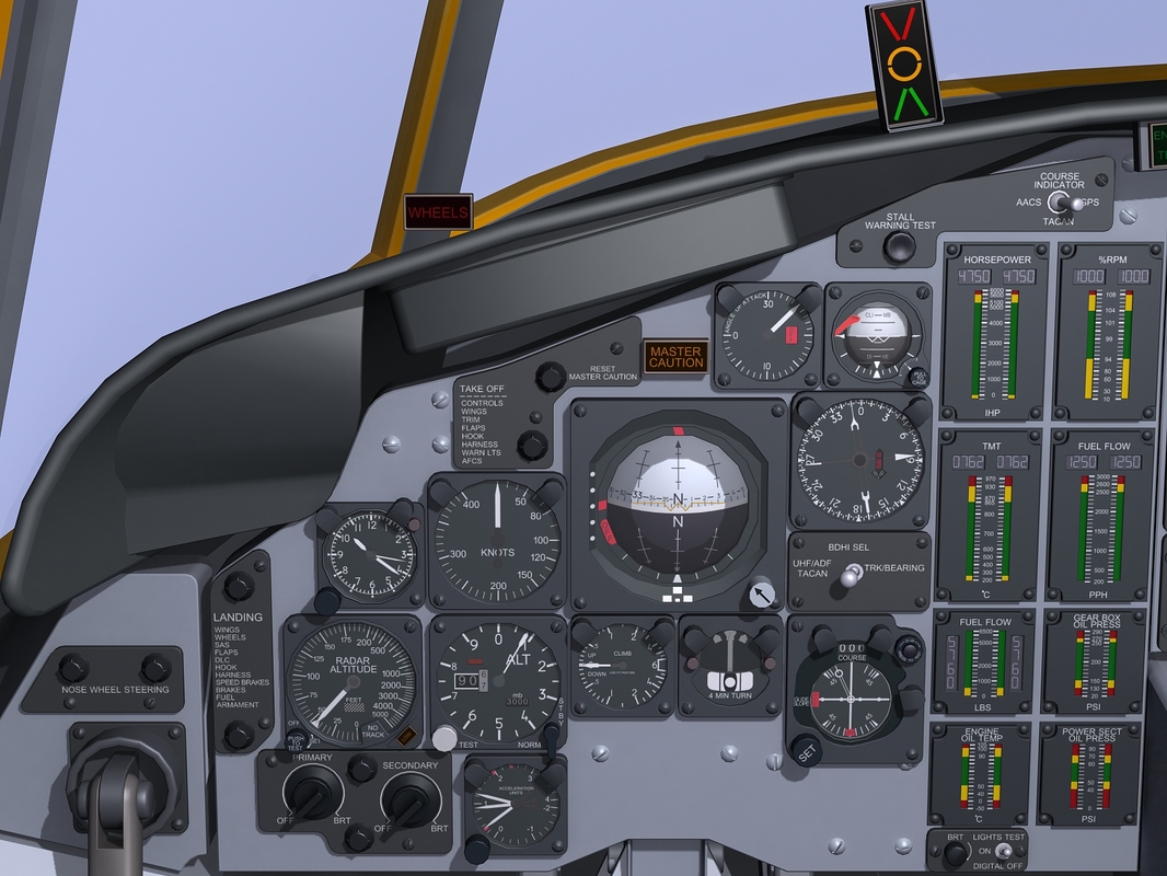 3d model e-2c hawkeye cockpit e-2