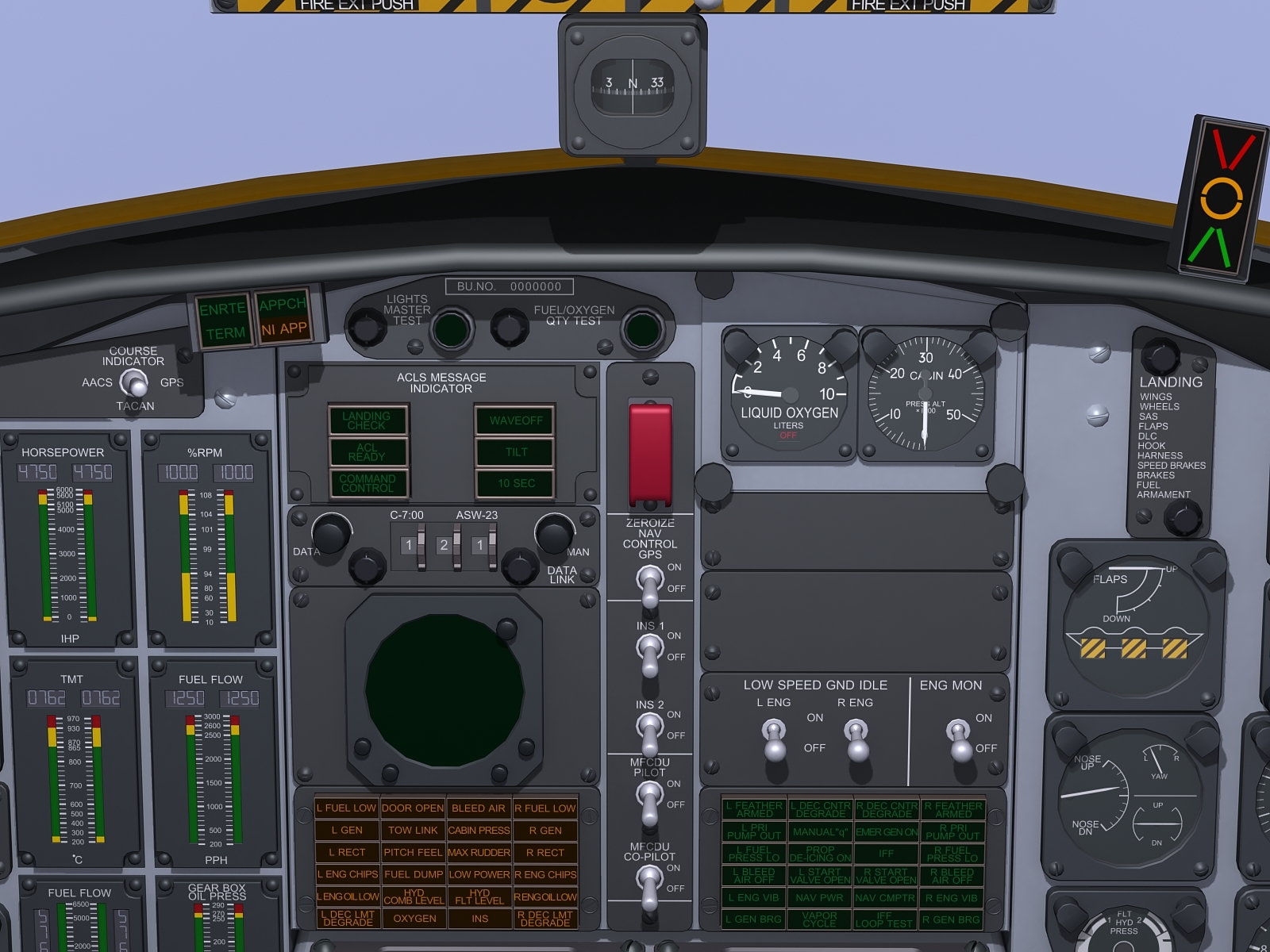 3d model e-2c hawkeye cockpit e-2