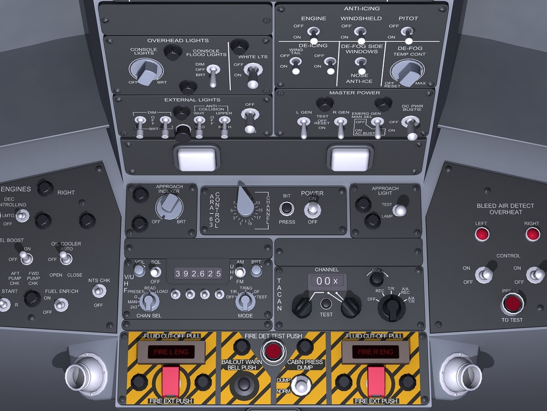3d model e-2c hawkeye cockpit e-2